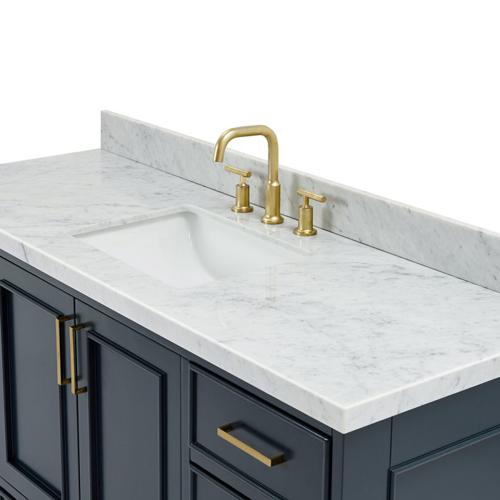 Winston Porter Peighten 61 Single Bathroom Vanity With Carrara Marble
